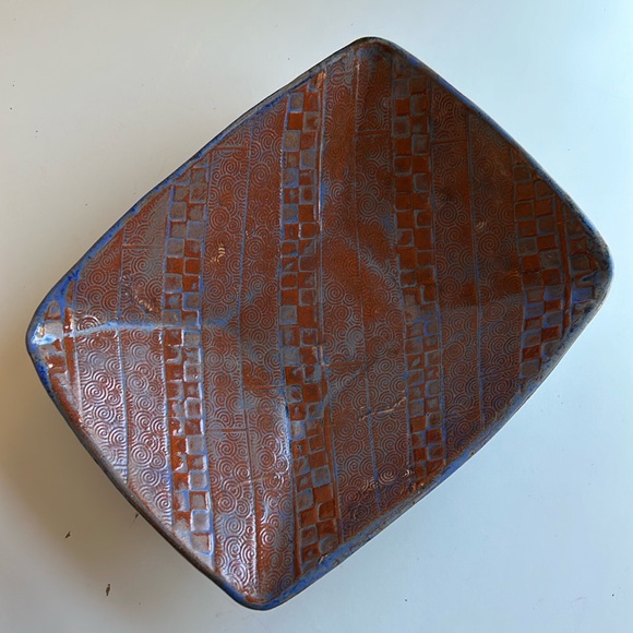 Handcrafted | Art | New Handmade Textured Pottery Bowl In Rich Purple ...